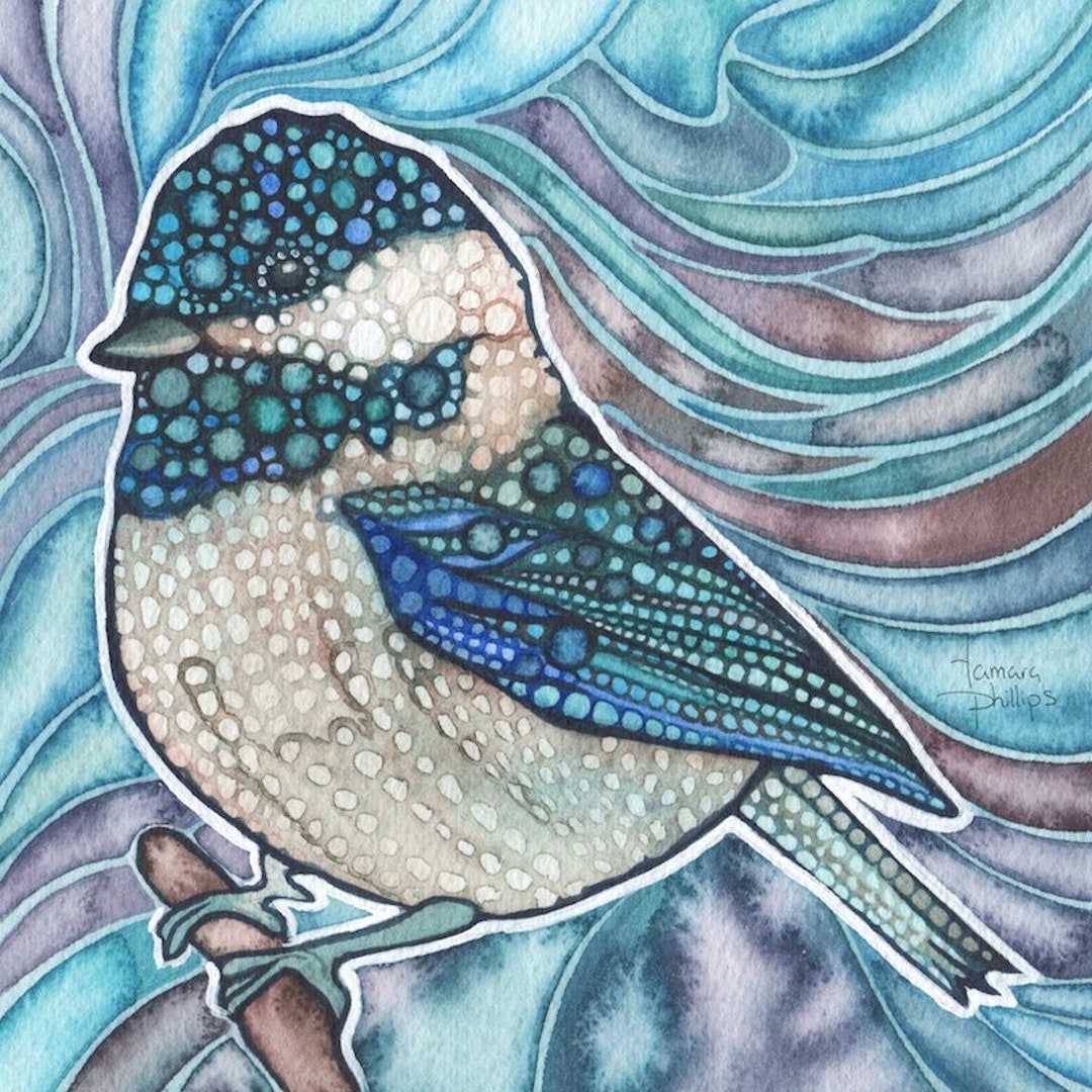 Chickadee - Watercolour Print of Original Painting, Beautiful Adorable ...
