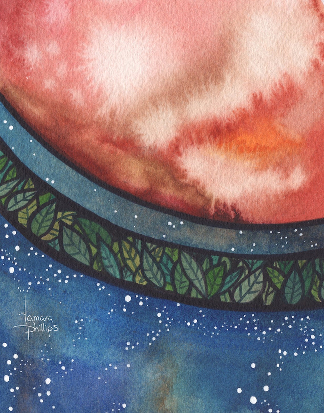 Fire Crow Print of Watercolour Artwork Beautiful Blue Bird - Etsy