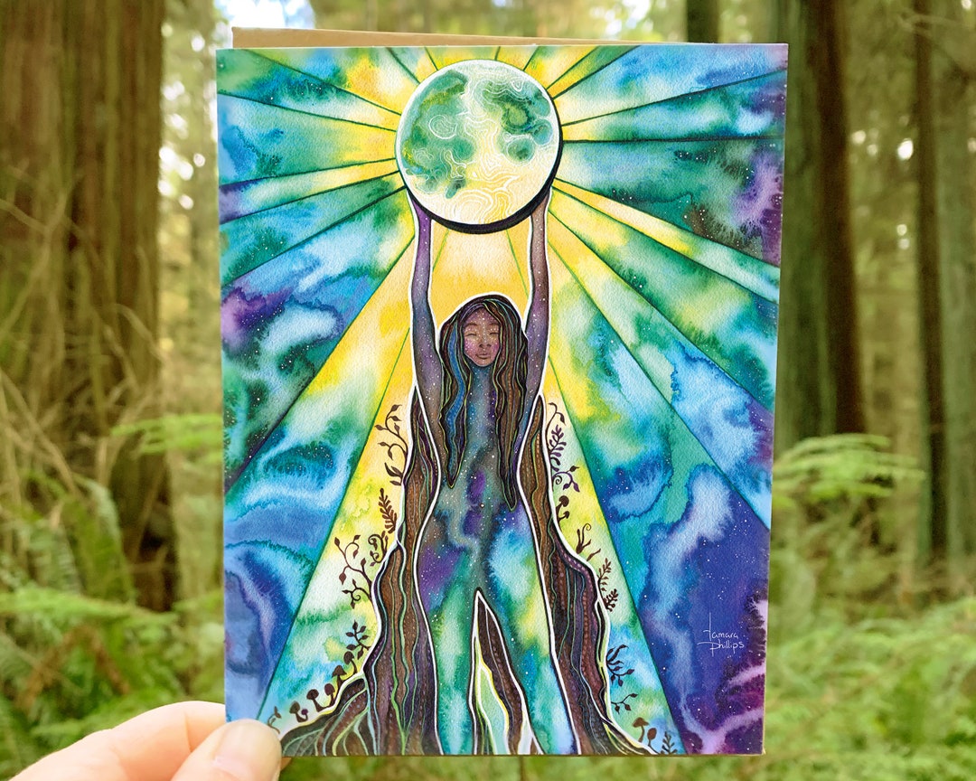 Moonweaver Card Watercolour Art Celebrating the Power of - Etsy