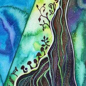 Moonweaver - Watercolour Print, Divine Feminine Sacred Luna Woman Mawu ...