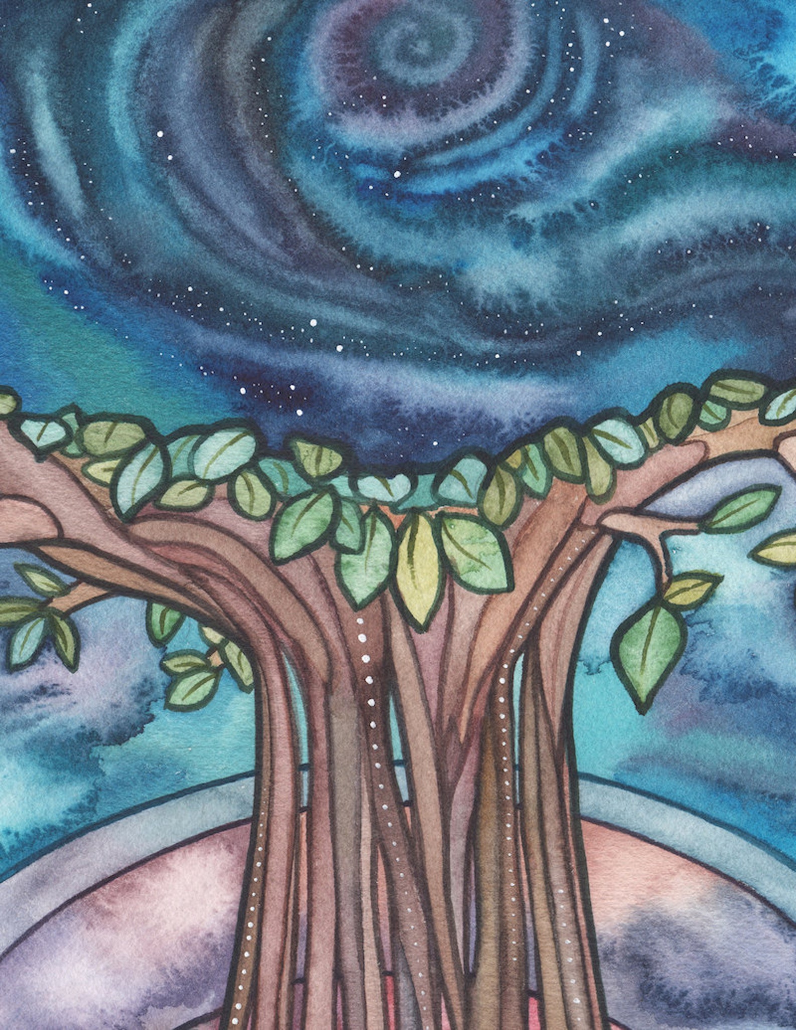 Spirit Weavers - Print of Beautiful Watercolour, Tree of Life Sisters ...