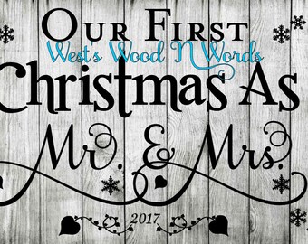 Our first christmas svg | Etsy