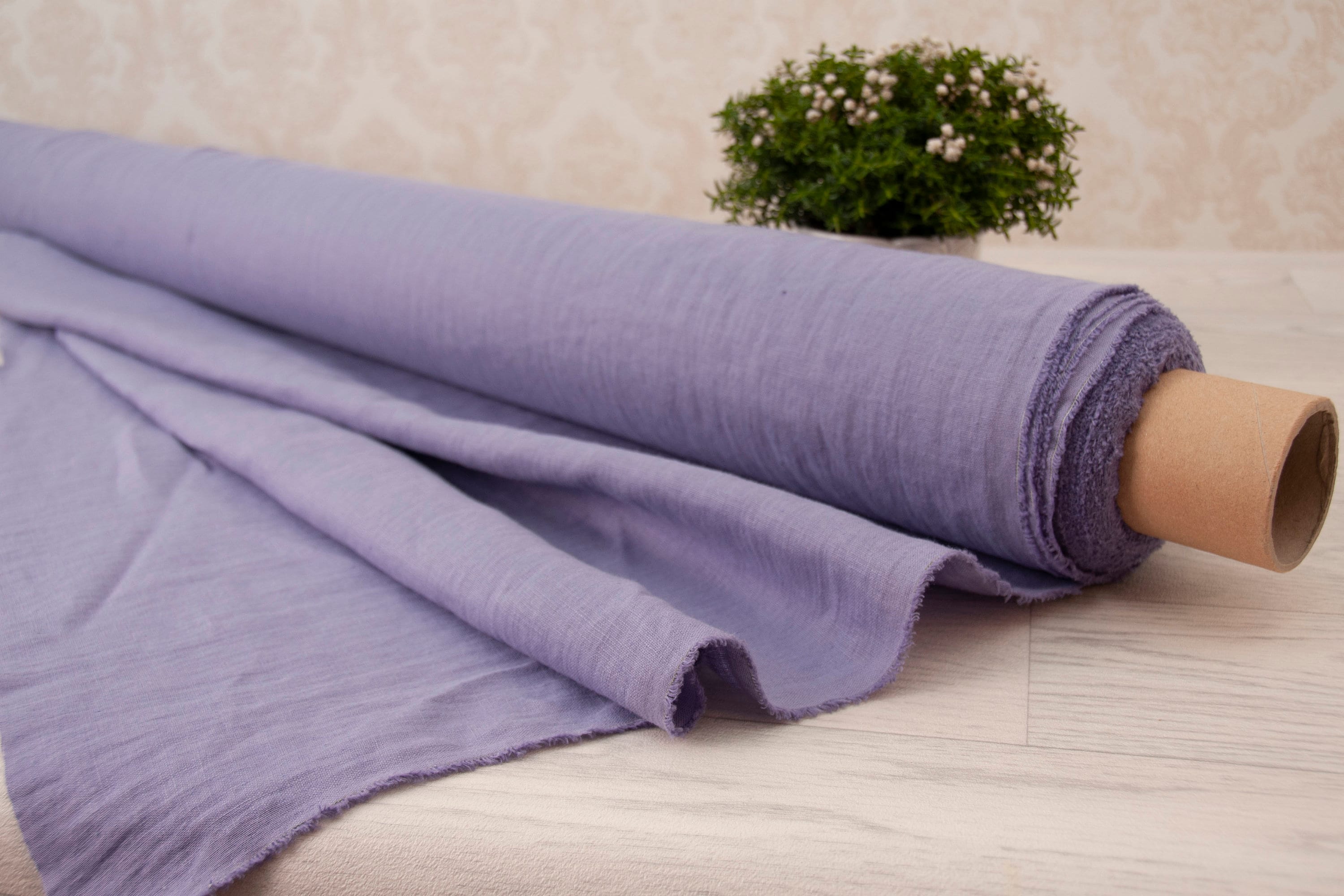 Lavender Linen Fabric by Meter Purple Pure 100% Linen Flax - Etsy