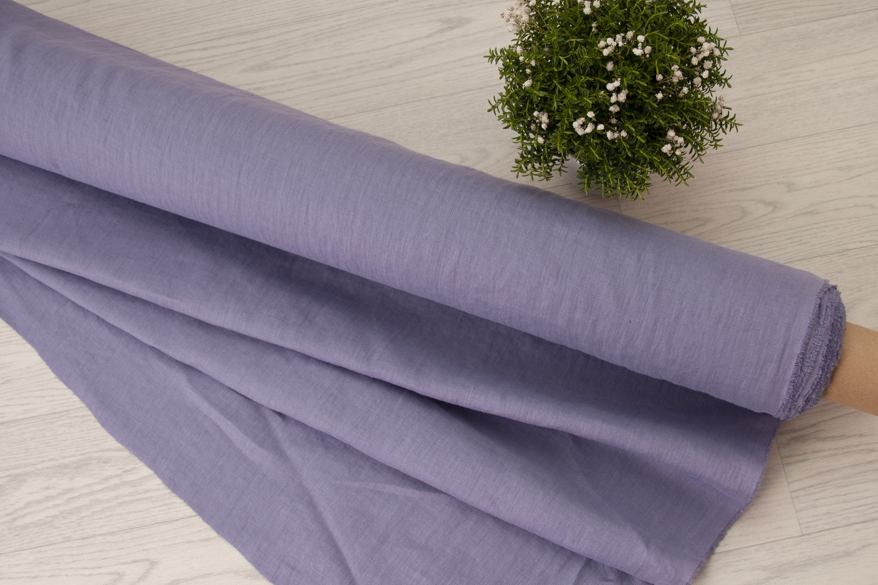 Lavender Linen Fabric by Meter Purple Pure 100% Linen Flax - Etsy