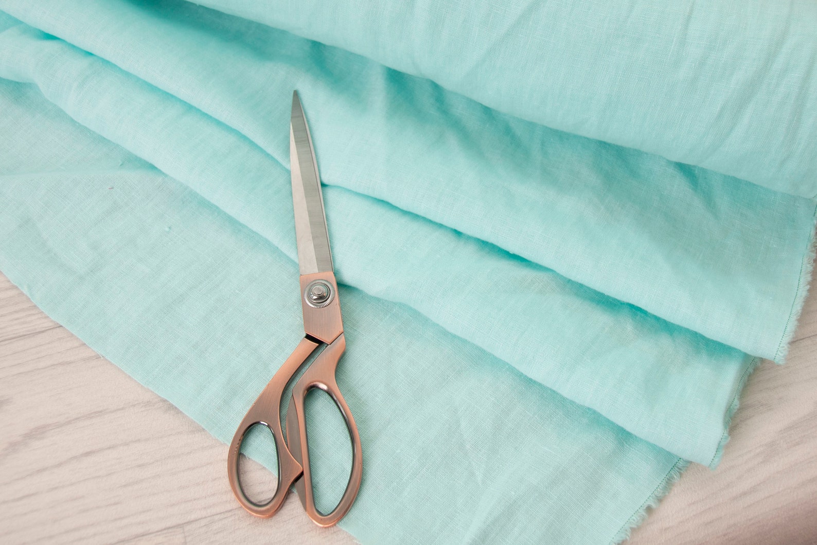 Light Mint Linen Fabric by Meter, Mint Pure 100% Linen Flax, Prewashed ...