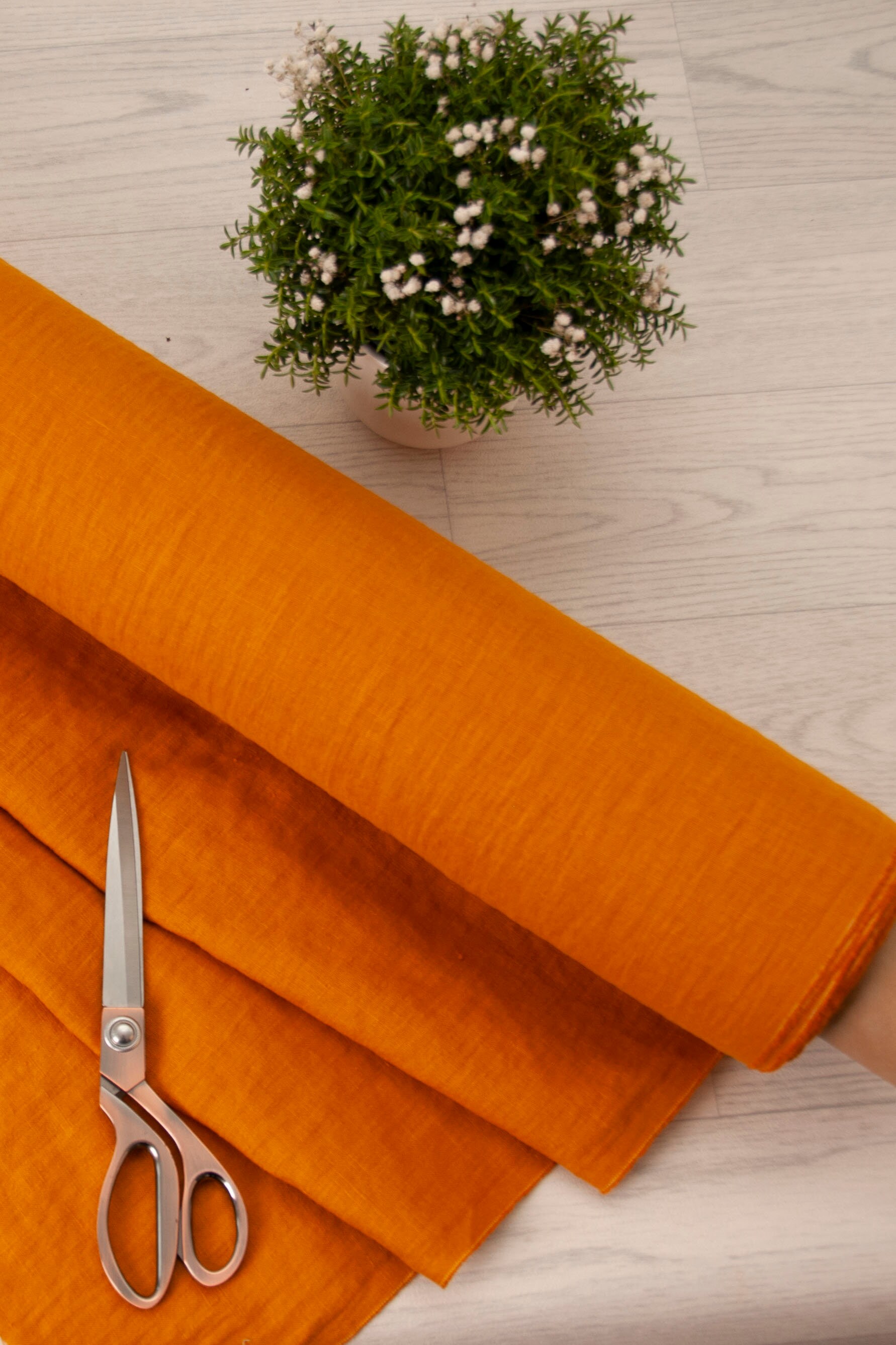 Mustard Yellow Linen Fabric by Meter, Pure 100% Linen by Yard ...