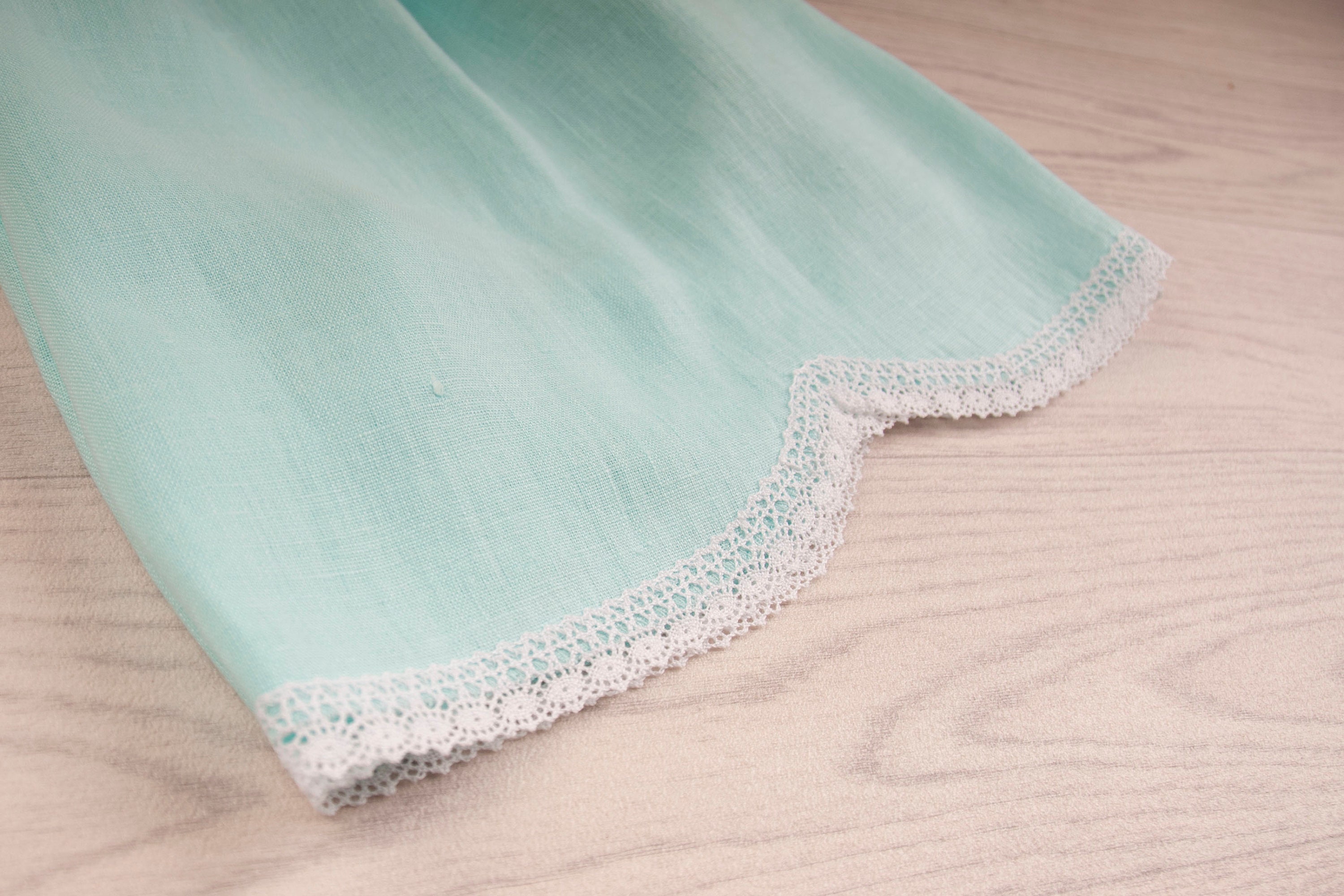 Light Mint Linen Fabric by Meter, Mint Pure 100% Linen Flax, Prewashed ...