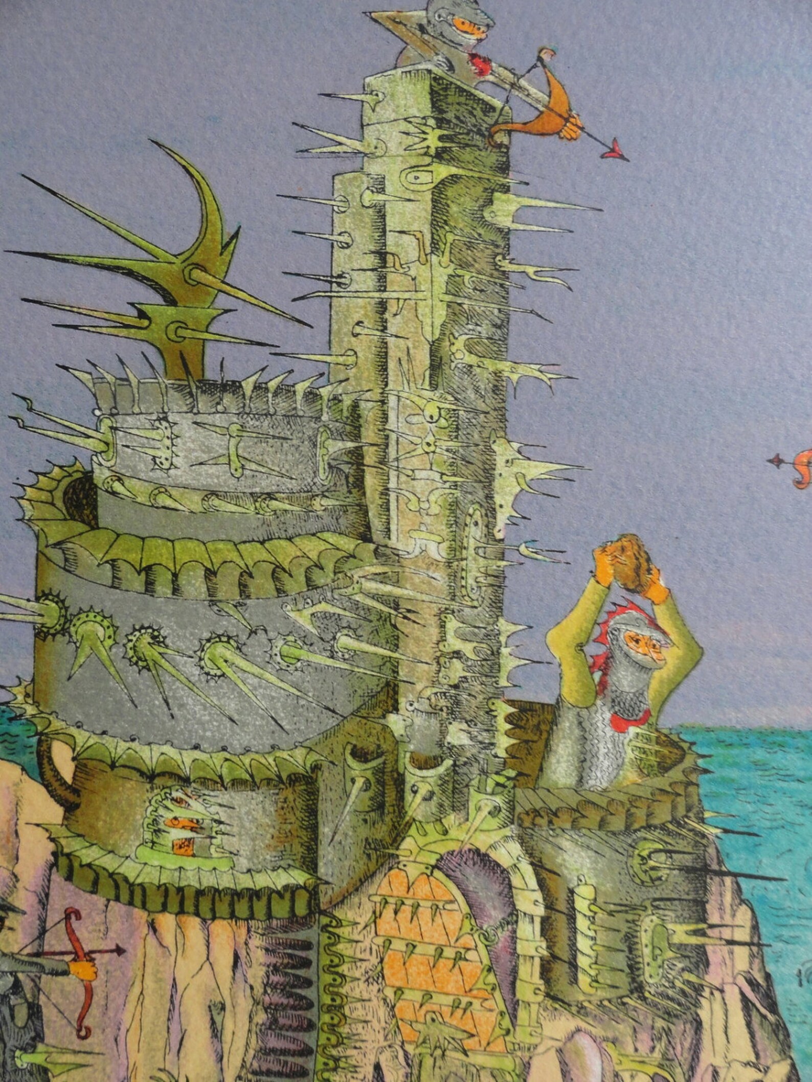 Guillermo Silva Original Lithograph "disembarcamento Medieval" - Etsy