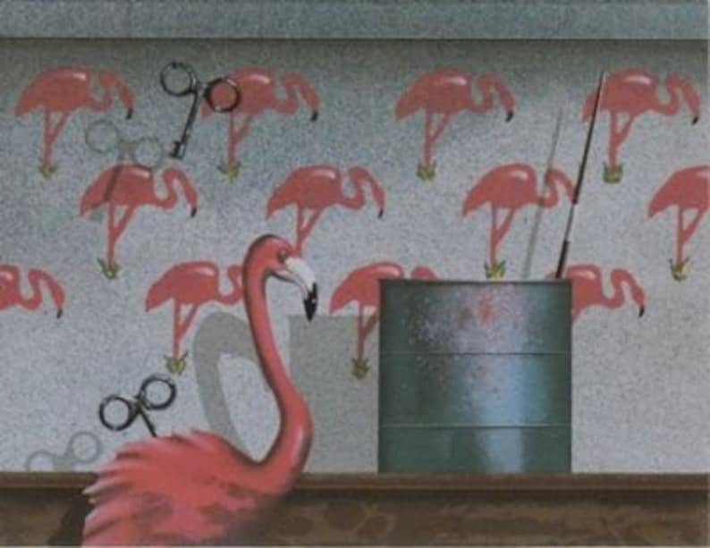 James Carter wind up flamingo Original Serigraph from the 1986 Series ...