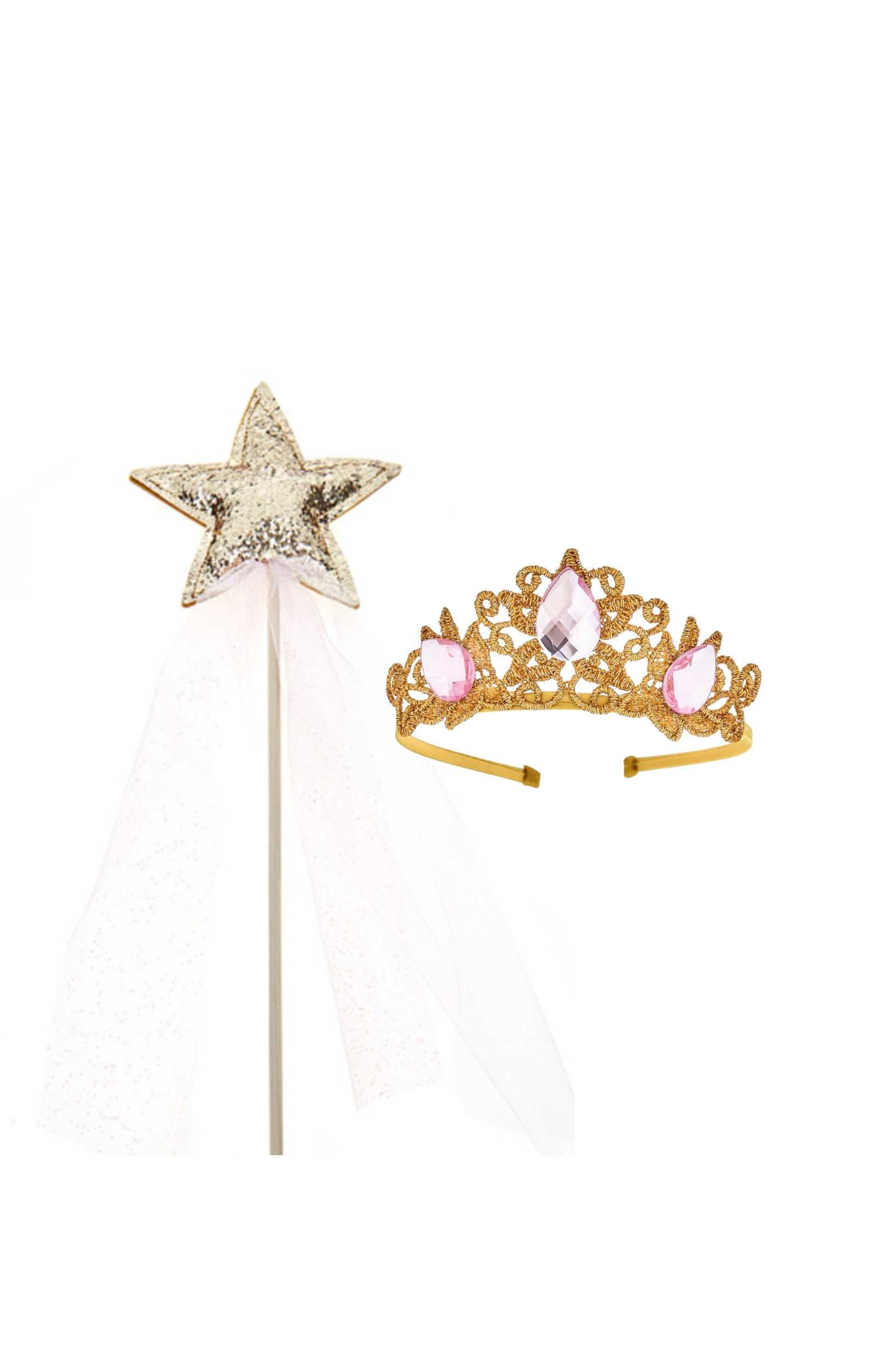Princess Wand Crown Set Pink & Gold - Etsy