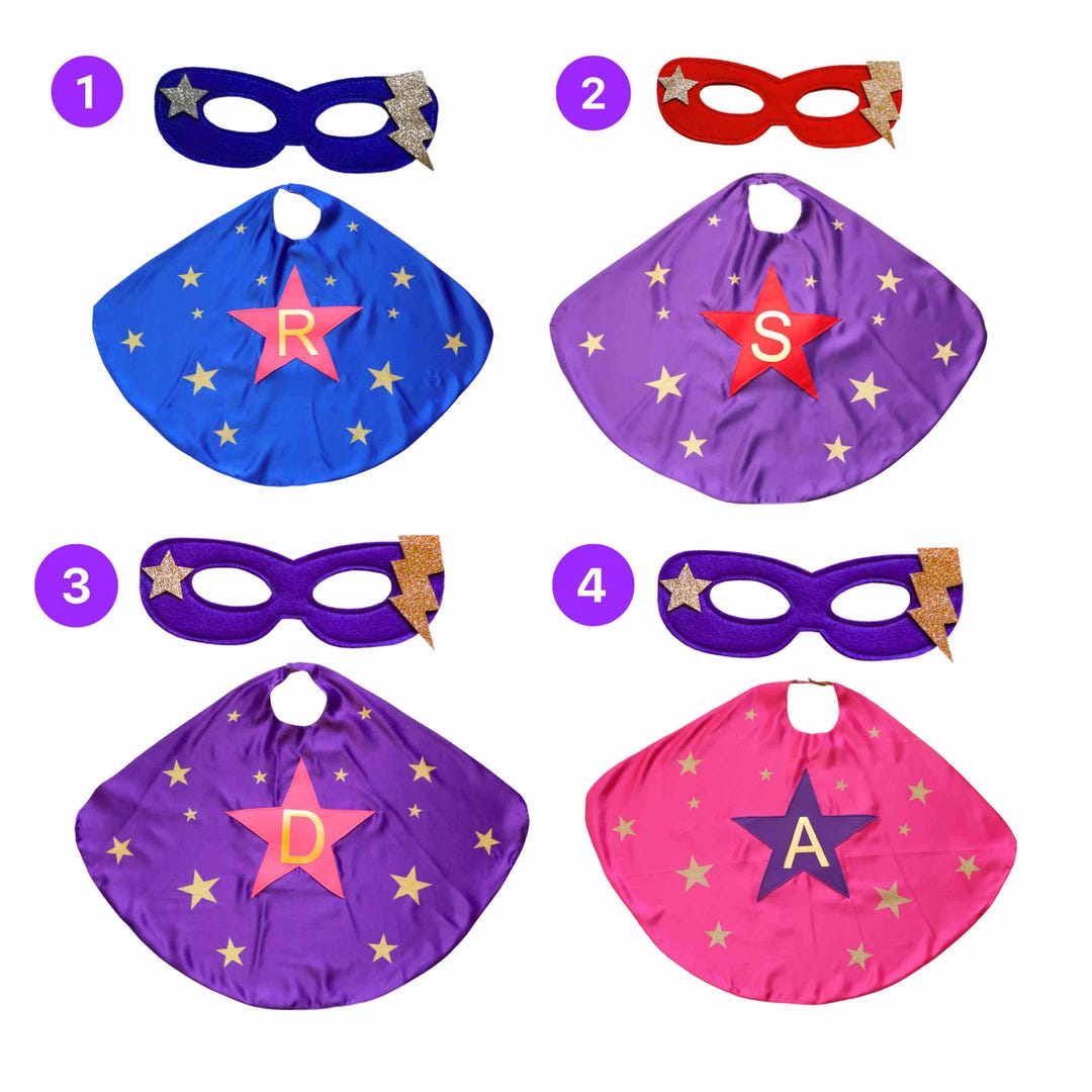 Kids Costume Cape - Kids Custom Gift - Select Initial - Etsy