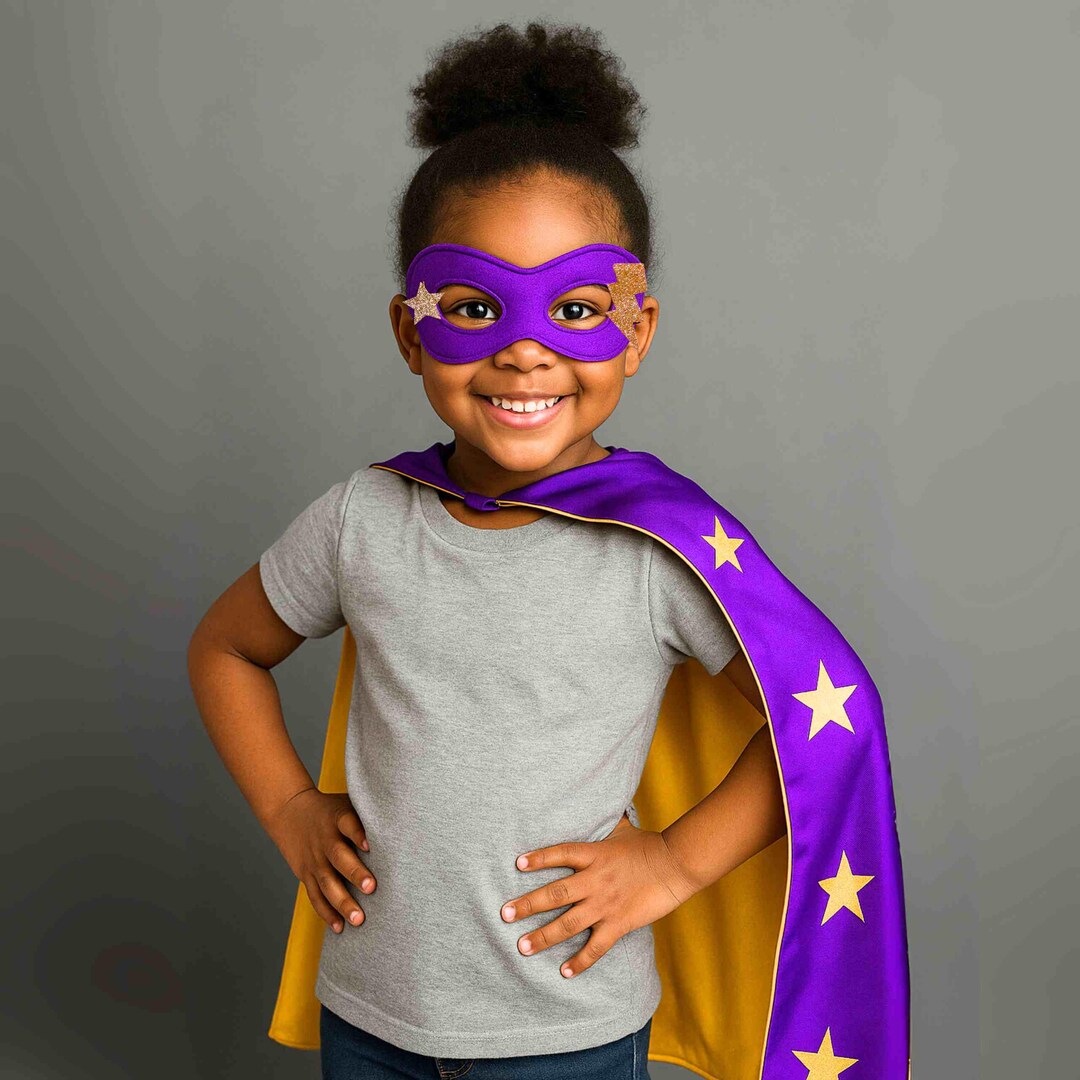 Superhero Star Power Cape Set, Girls Superhero Costume, Kids Superhero ...