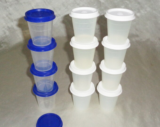 Tupperware Midgets Tupper Minis 2oz 60 Ml Lot #4789 & 101 With White ...