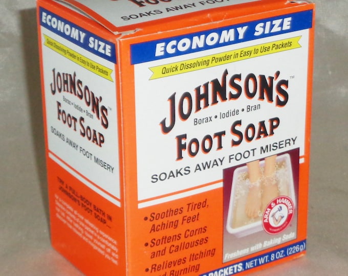 Johnson's Foot Soap Powder, 8 Packets, Discontinued - Etsy