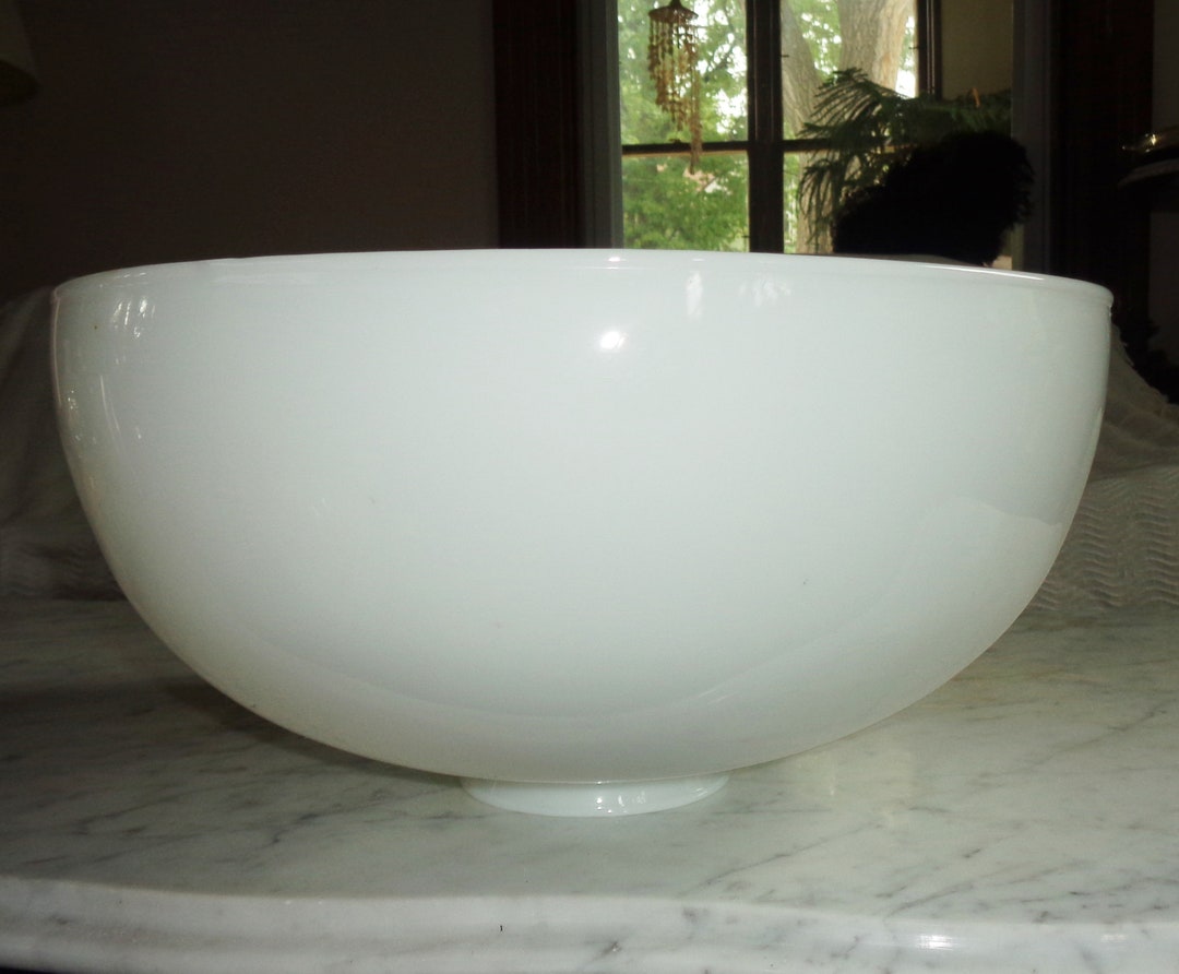 LARGE 14 Inch White Glass Diffuser for Lamp or Fixture - Etsy