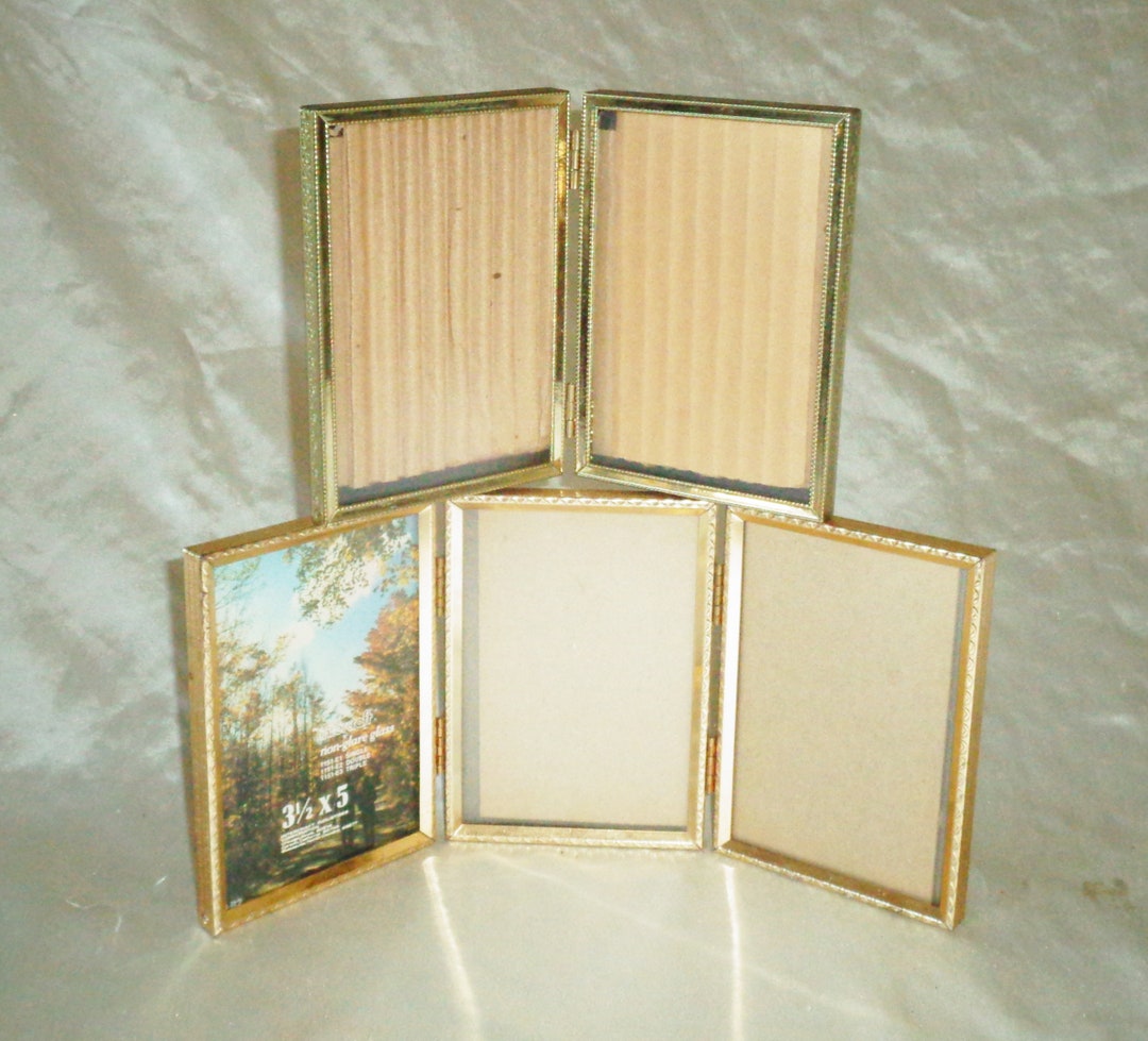 Double & Triple Vintage Decorative Metal 3 1/2x5 Picture Frames From ...