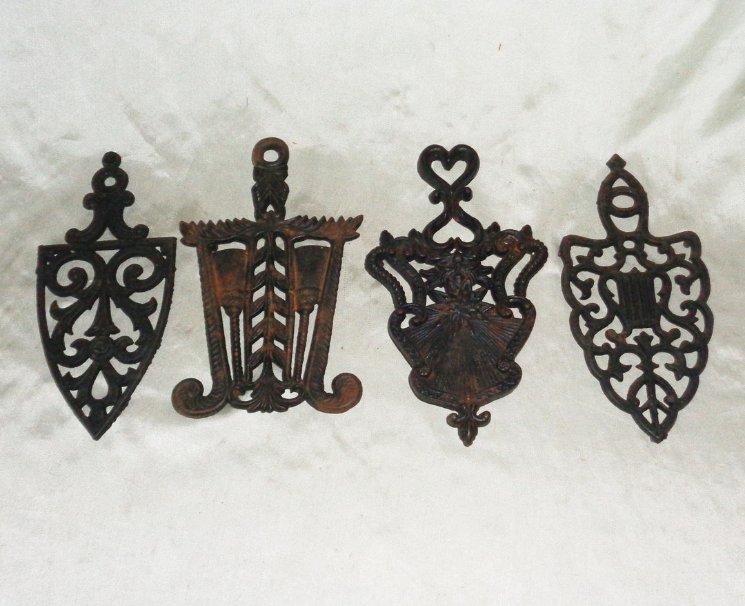 Cast Metal Hot Plate Trivet's, Set of 4 Vintage - Etsy