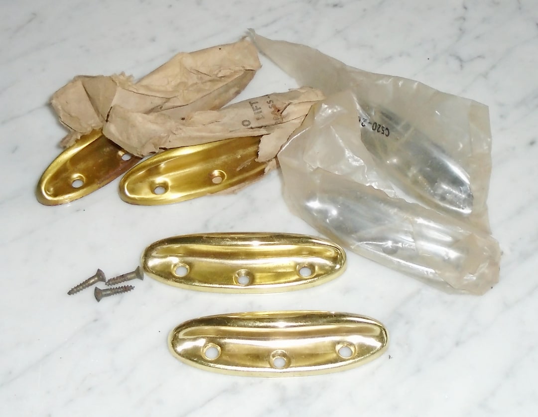 Sash Lift Brass & Chrome Window Door Pulls, Set of 6 Vintage ~ 4 Inch ...