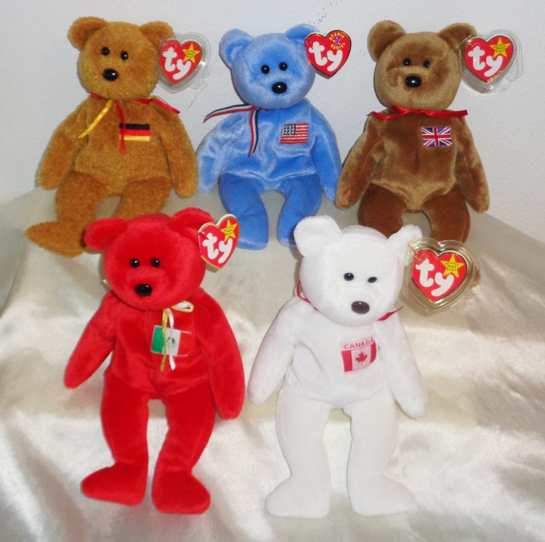Ty Beanie Babies 7in International Bears Maple Osito Britannia - Etsy