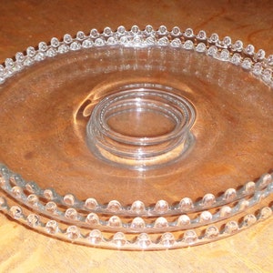 Vintage Imperial Candlewick Glass Serving Platters: Elegant Float Bowl ...