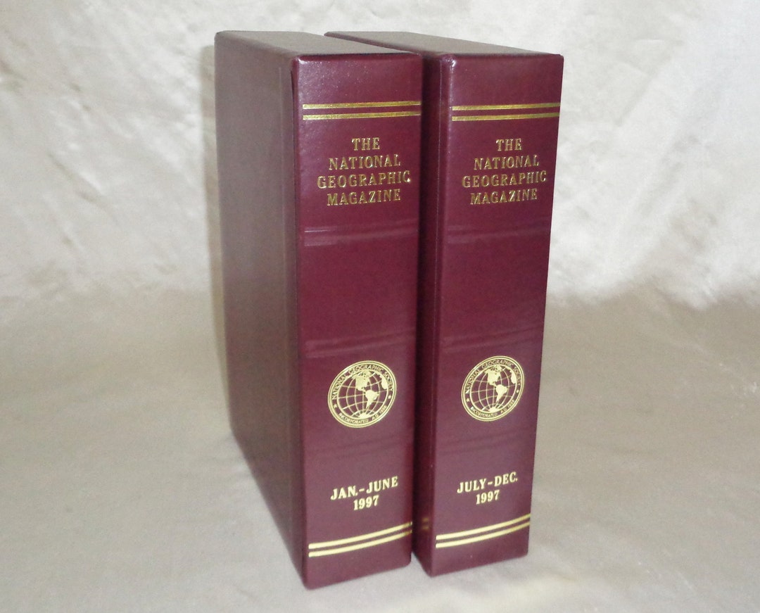 National Geographic 1997 Leatherette Slip Case With 12 Magazines - Etsy