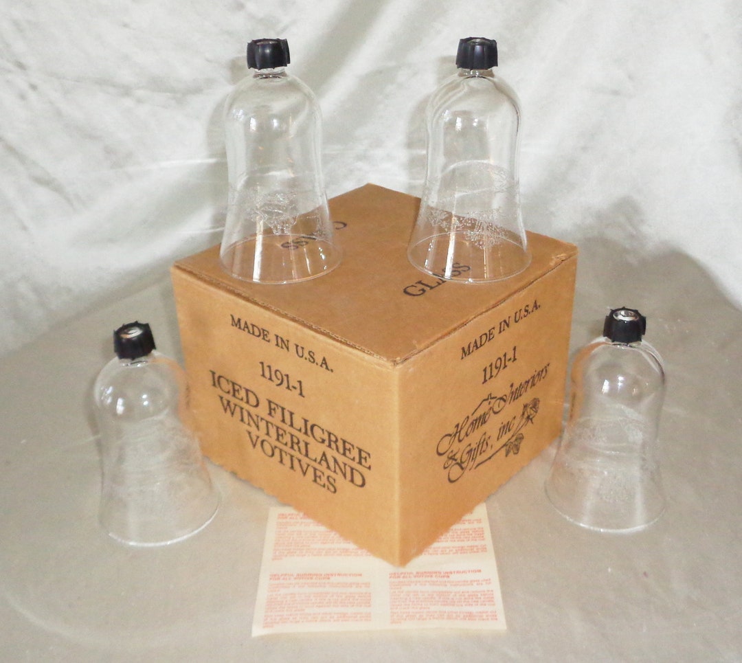 Iced Filigree Winterland Home Interiors Homco Syroco Set of 4 Vintage ...