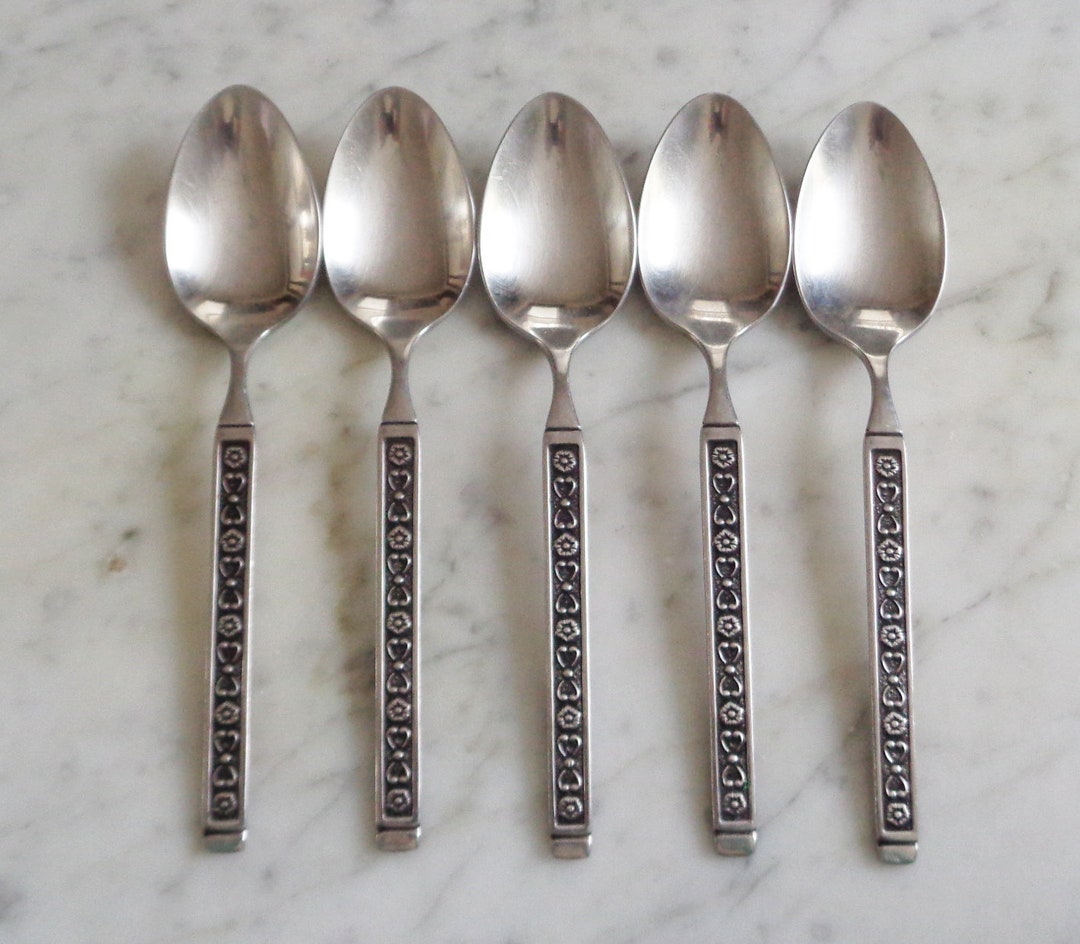 Hacienda Gorham Stainless 6 1/8 Inch Set of 5 Teaspoons - Etsy