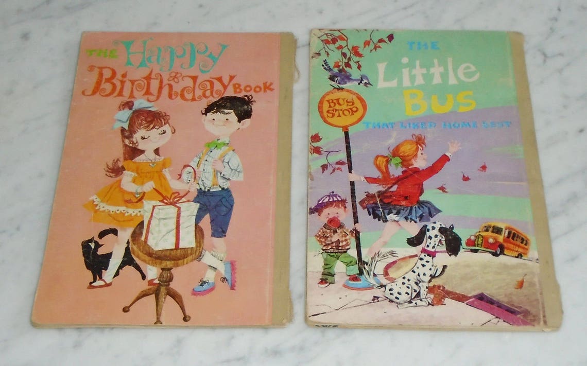 Storie Book Happy Birthday Book & the Little Bus That Liked - Etsy