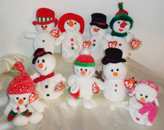 Ty Beanie Babies Snowman Beanies 1996-2012 Coolston Twigs Stockings ...
