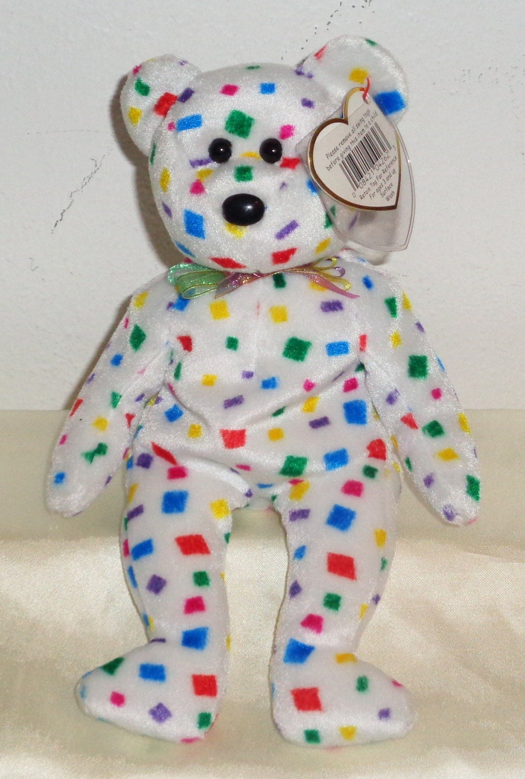 Ty Beanie Baby 1999 Ty 2K Bear January 1, 2000 W Error Tags PE Pellets ...