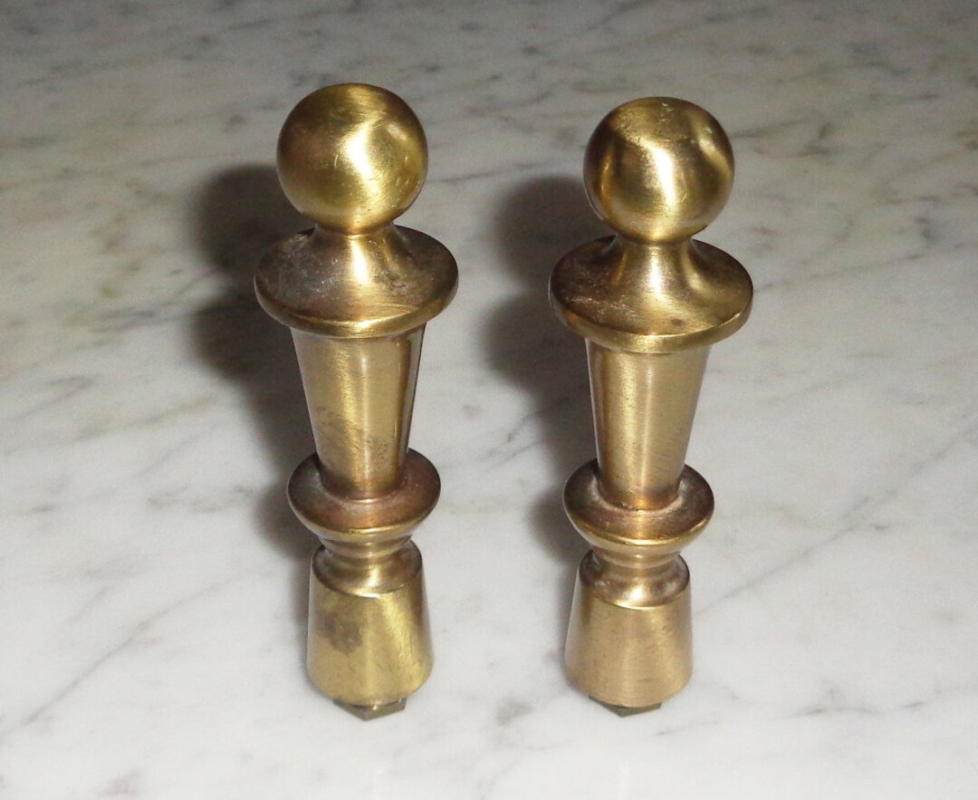 Metal Skyscraper Lamp Shade Holder Finial Set Large 3 1/2 Inch Vintage ...