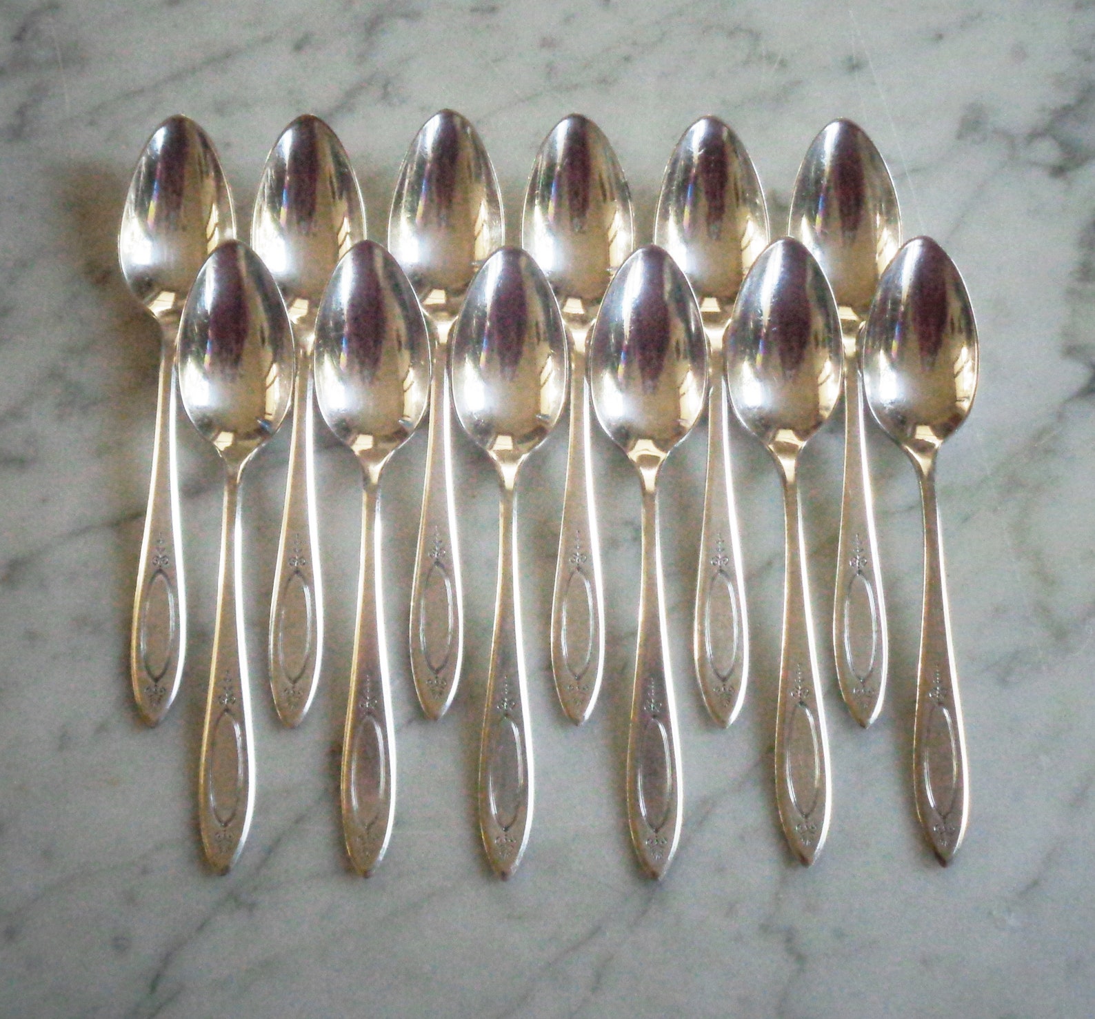 ADAM Community Silver Plate 5 1/8 Inch Set of 12 ~ 5 O'clock Spoons - Etsy