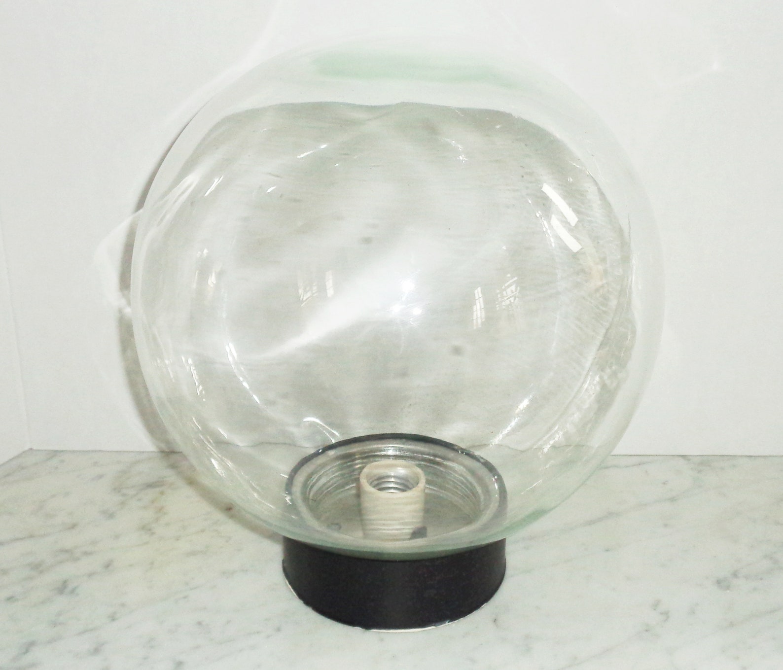 Threaded Glass Orb Ball Globe Clear 9 1/2inch Ceiling Fixture EJS ...