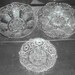 Pressed Glass Pinwheel Hobstar Pattern Serving Pieces Plate, Bowl ...