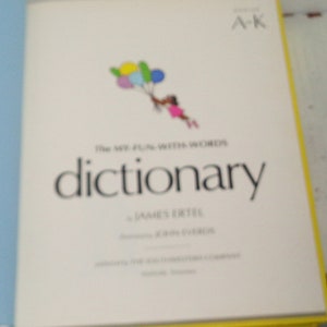 My Fun With Words Dictionary 2 Volume 1974 Hardcover Book Set by James ...