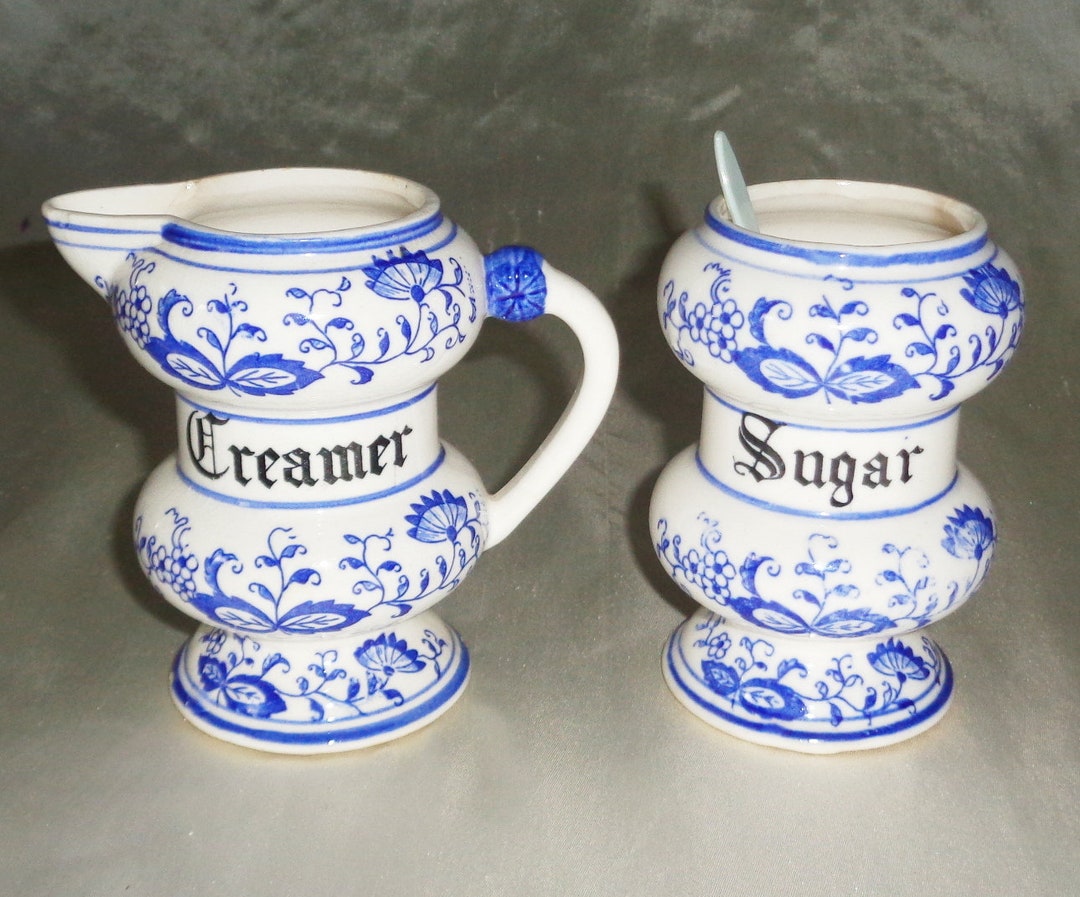 Vintage Arnart BLUE ONION Japan Creamer & Sugar Set - Etsy
