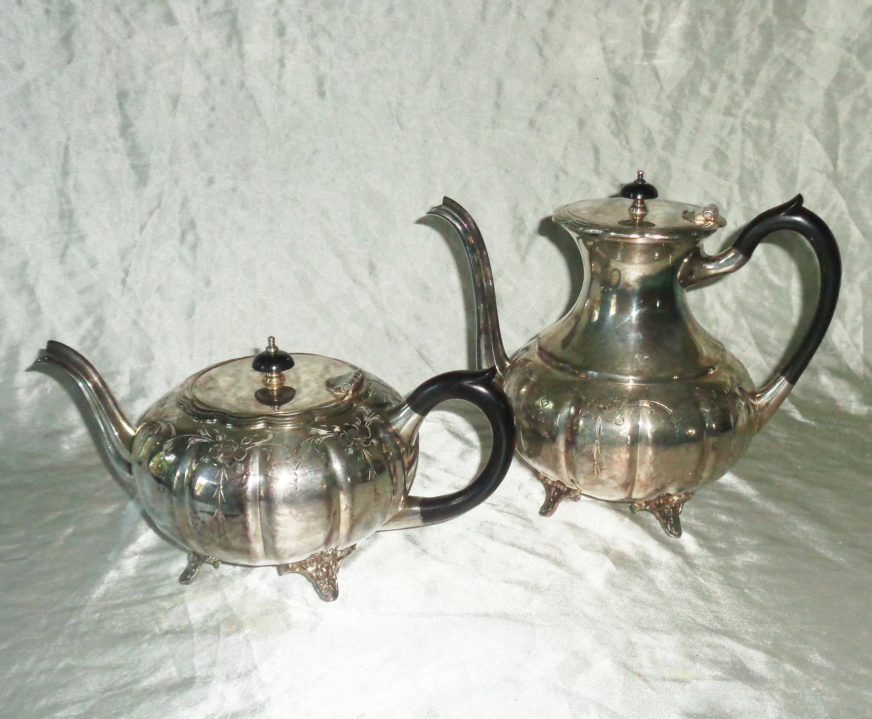 Victorian EP BM Mounts 323 Silver Plate Coffee & Tea Pot Hand Signed ...
