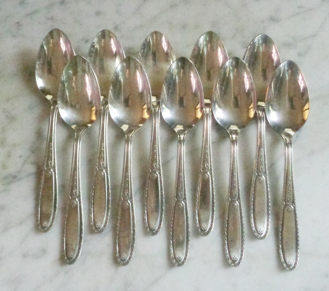 Isabella Quality Silver Plate ISA1 6 1/8 Inch Set of 10 Teaspoons - Etsy