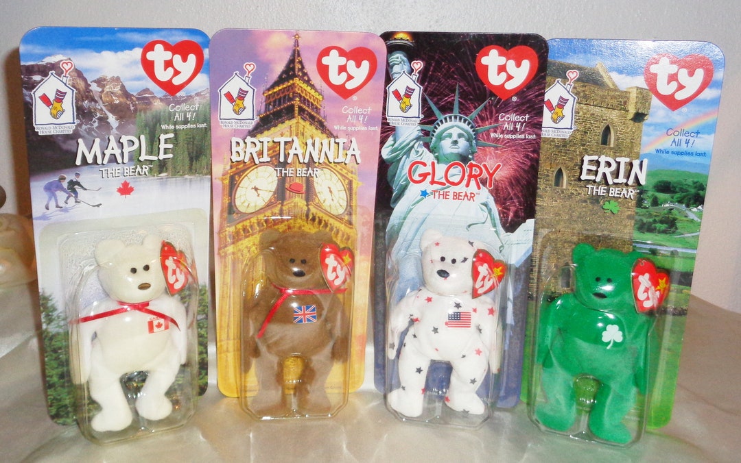 1999 Mcdonalds Ty Beanie Baby 1999/1993 International Bears Britannia ...
