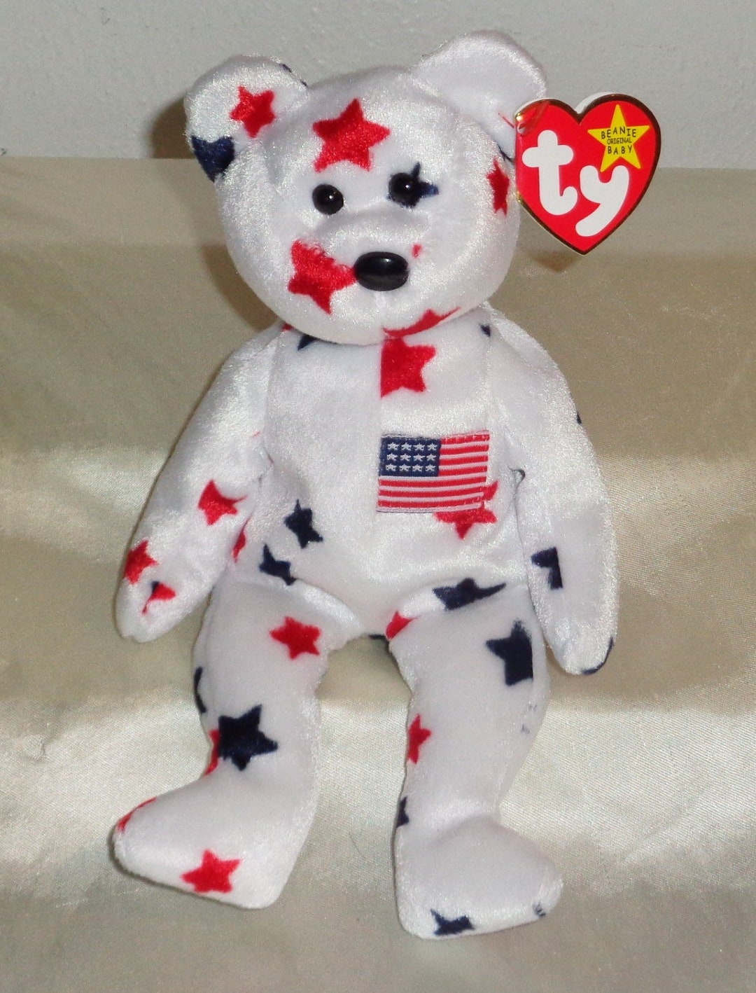 Ty Beanie Babies Baby 1998 Glory Bear Bday July 4 1997 W Error Tags PE ...