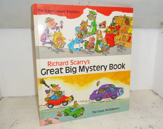 1969 Richard Scarry's Great Big Mystery Book Oversized HC Book 12 X 10 ...