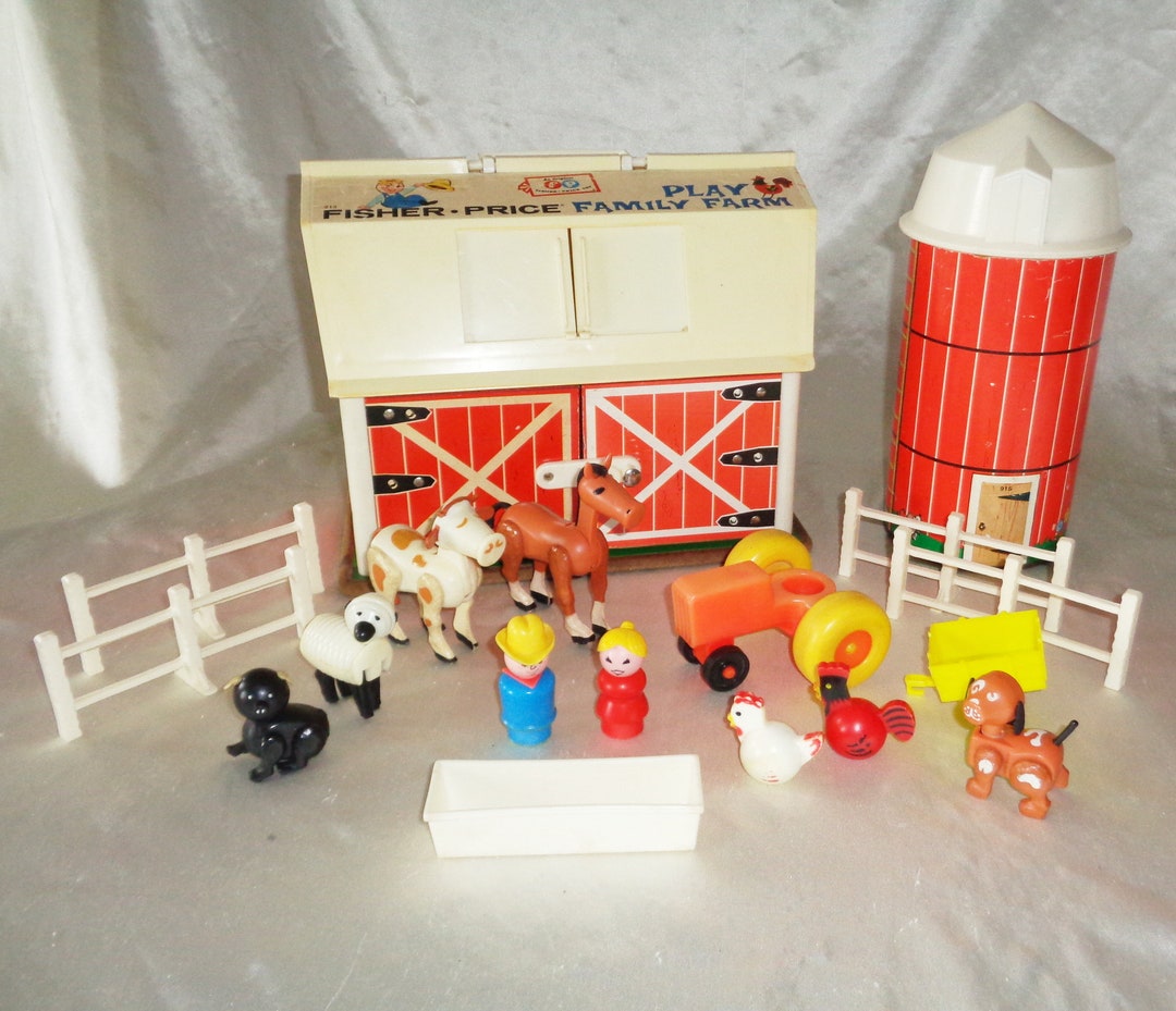 Fisher Price Little People Farm 1967 #915 Animals, Fence & Figures ...