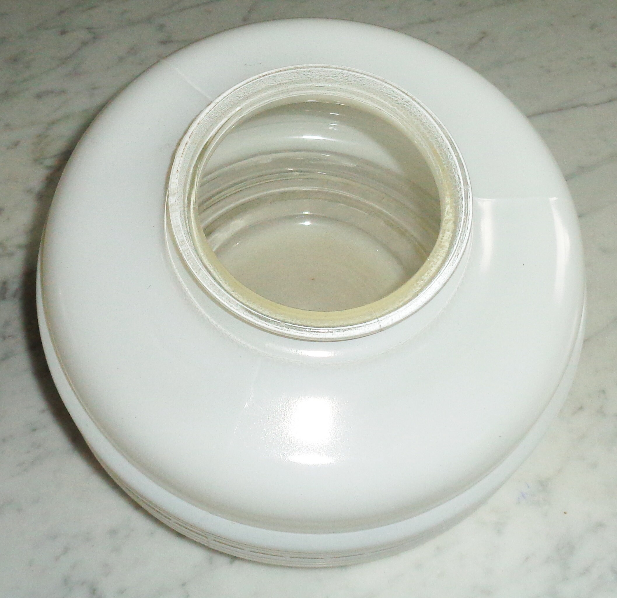 Bullseye Skyscraper Glass Light Fixture Cover Shade 8x6 1/4inch Vintage ...