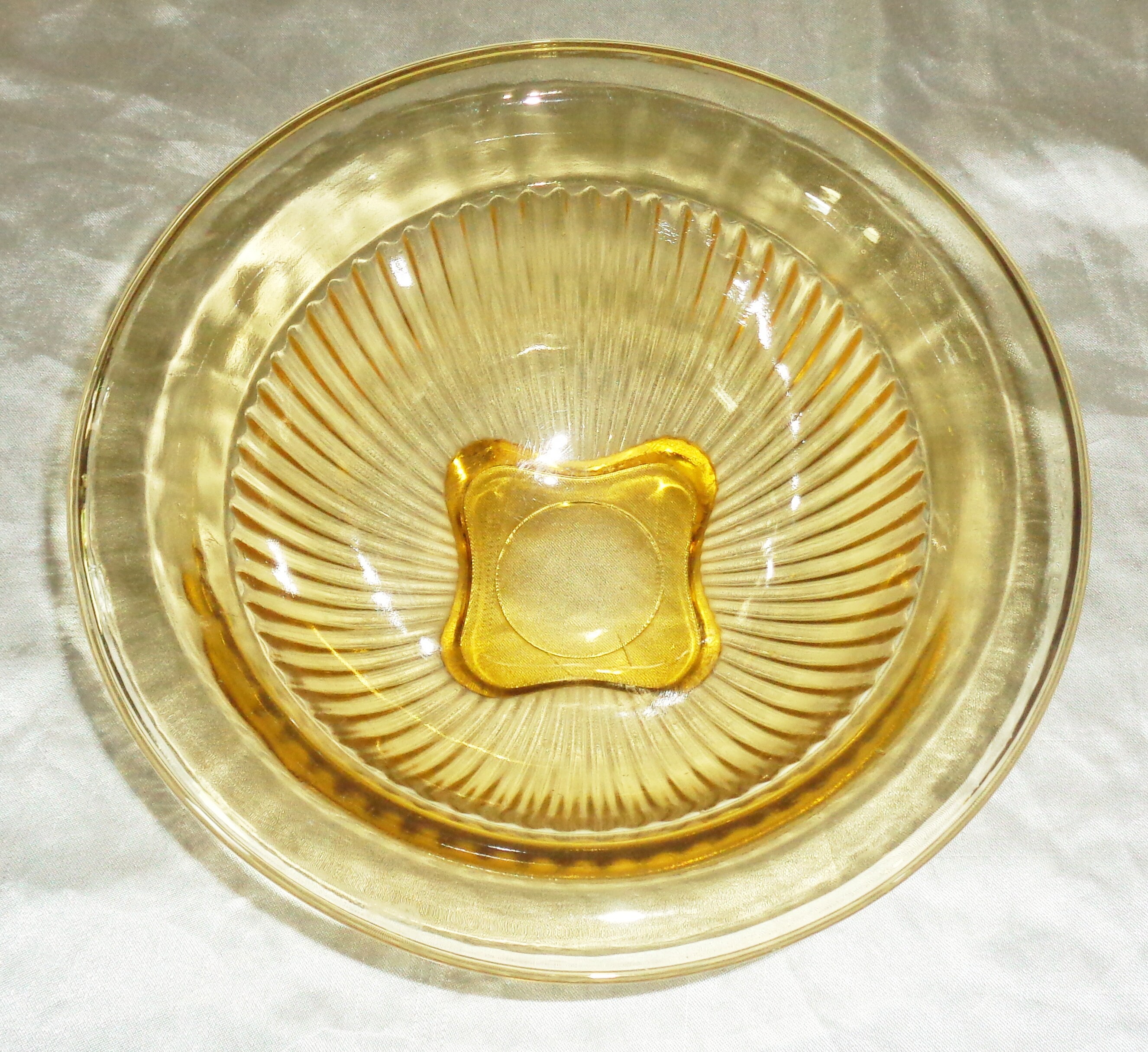 Federal Glass Co Mixing Bowl Set of 4 Graduated Bowls in Amber - Etsy