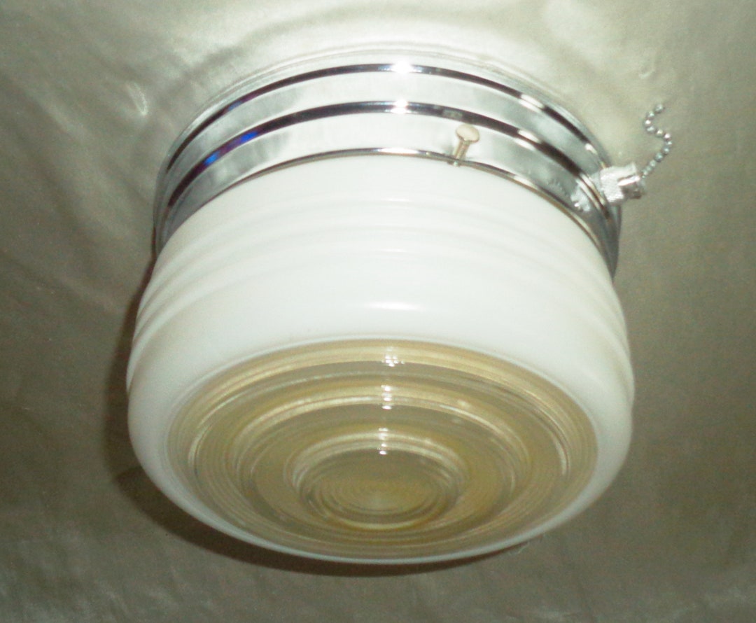 Flush Mount Bathroom Kitchen Ceiling BULLSEYE Globe Light Fixture ...