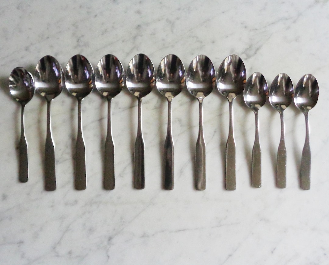 Fiddler II Reed & Barton Select Stainless Table Soup Spoons, Teaspoons ...
