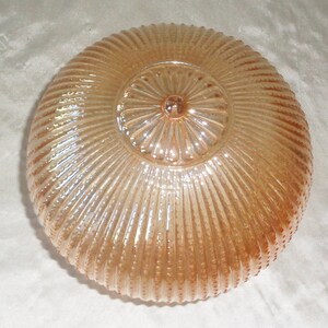 Iridescent Orange Ribbed Glass Replacement Ball Orb Globe Light Cover ...