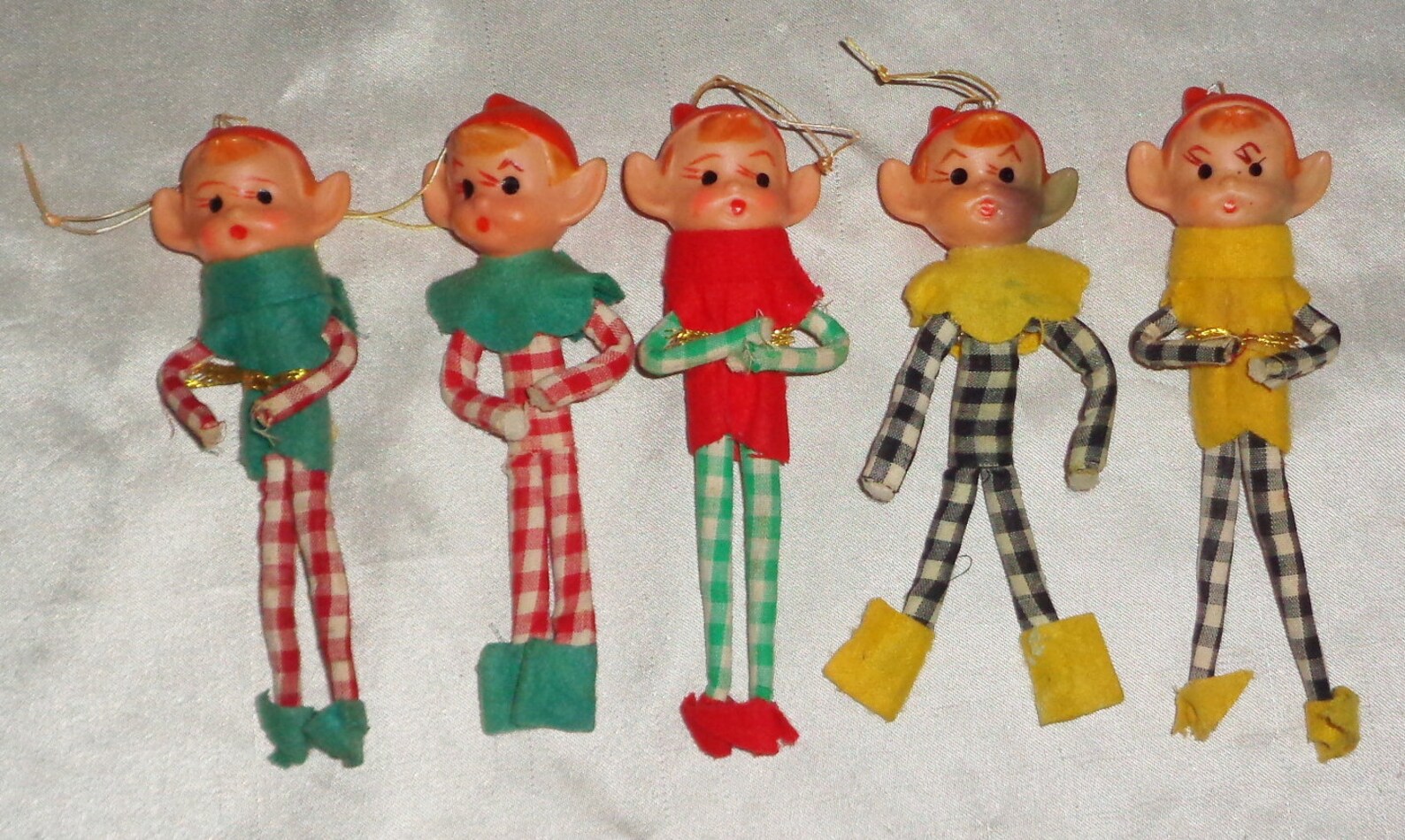 Pixie Elf Felt Made in Japan Plaid Posable Knee Hugger - Etsy