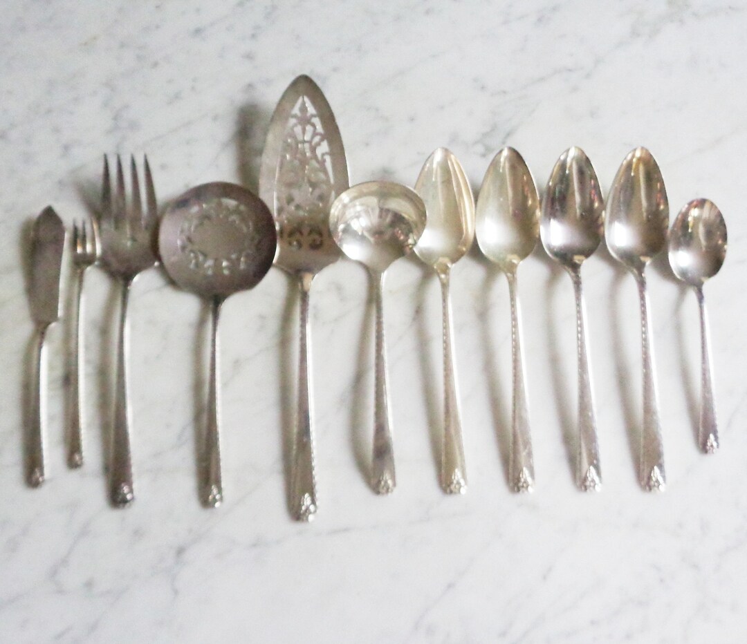 Bordeau Prestige Silver Plate Serving Pieces~ Pie Server, Tomato Server ...