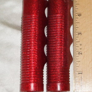 Hunt Wilde Vintage Red Glitter Ribbed Handlebar Grips Pair, 10 Sets ...